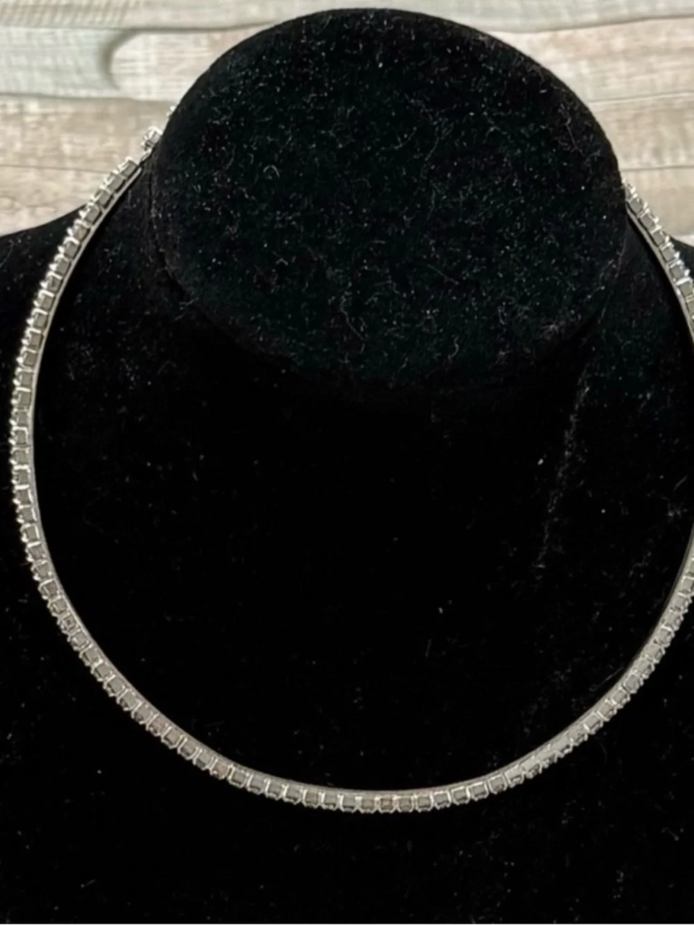 Napier | Jewelry | Napier Rhinestone Tennis Necklace Silver Tone ...